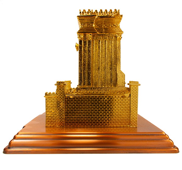 Gold Plated Holy Second Temple Of Jerusalem on Copper Base – Three ...