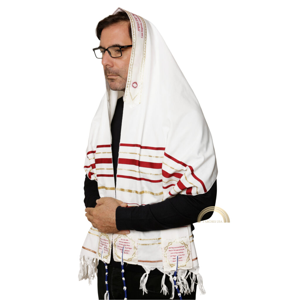 The Blood Of Yeshua The Messiah Red Prayer Shawl And Matching Yeshua ...
